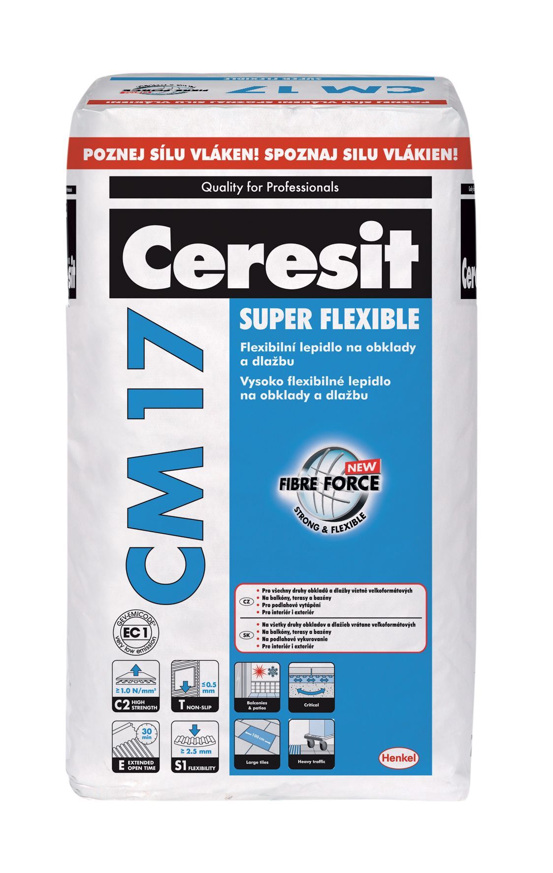 Ceresit CM 17 SUPER FLEXIBLE 5kg - flexibilné tenkovrstvové lepidlo na ...